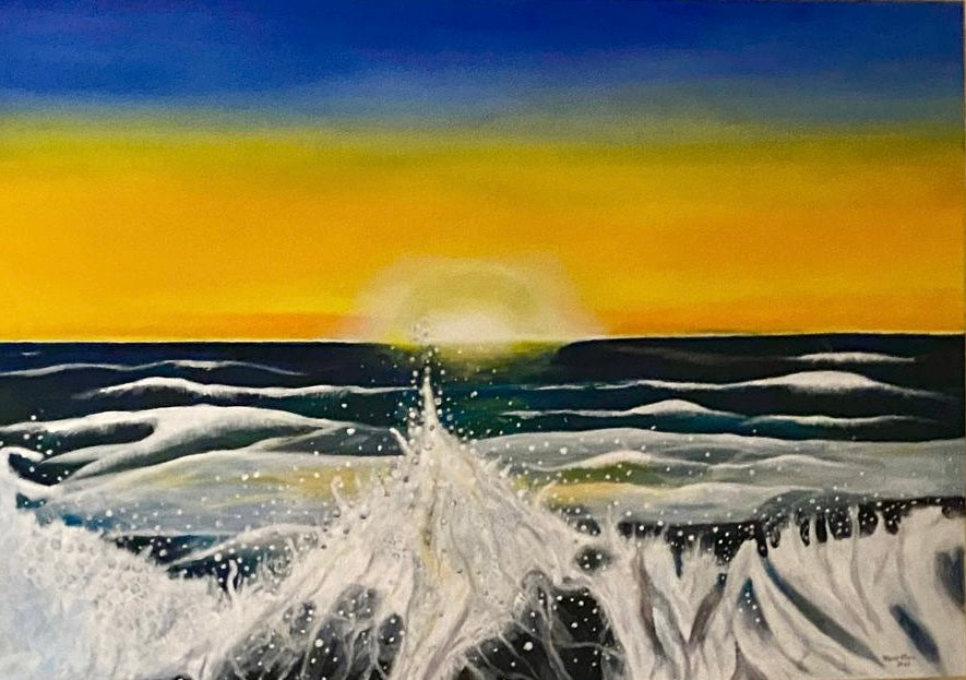 Marie Marx - Wellenspiel Wandbild | Marie Marx | KUNST-ONLINE