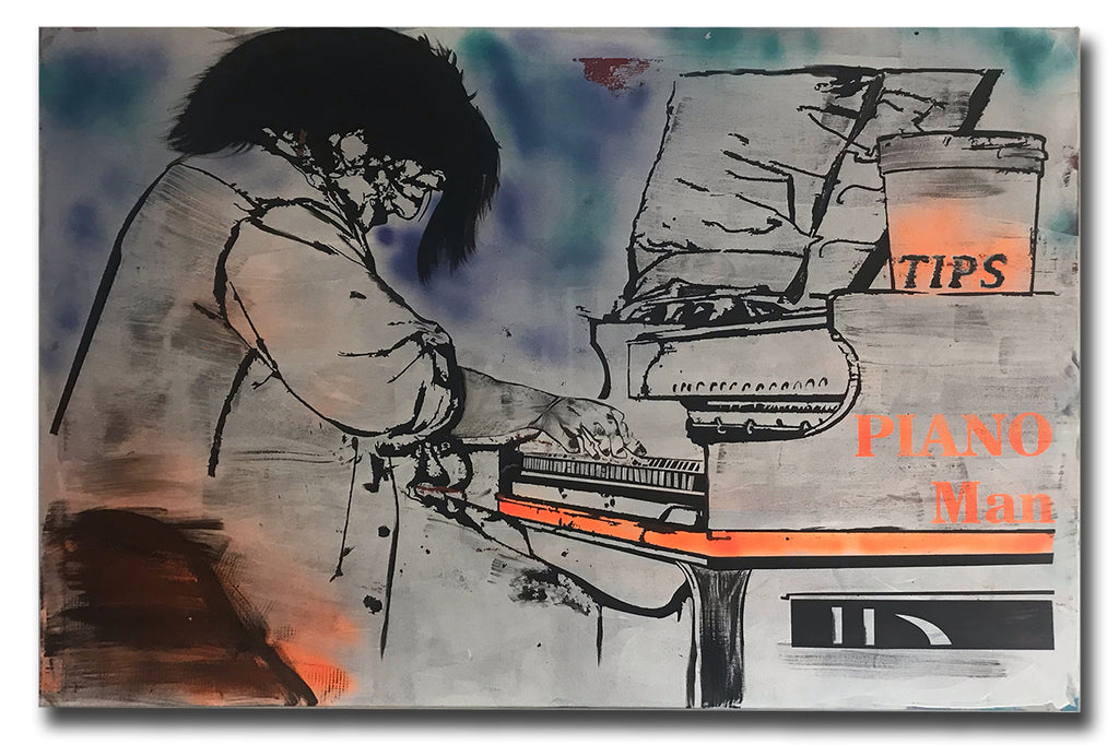 Maria Rath - Old Piano man Wandbild | Maria Rath | KUNST-ONLINE